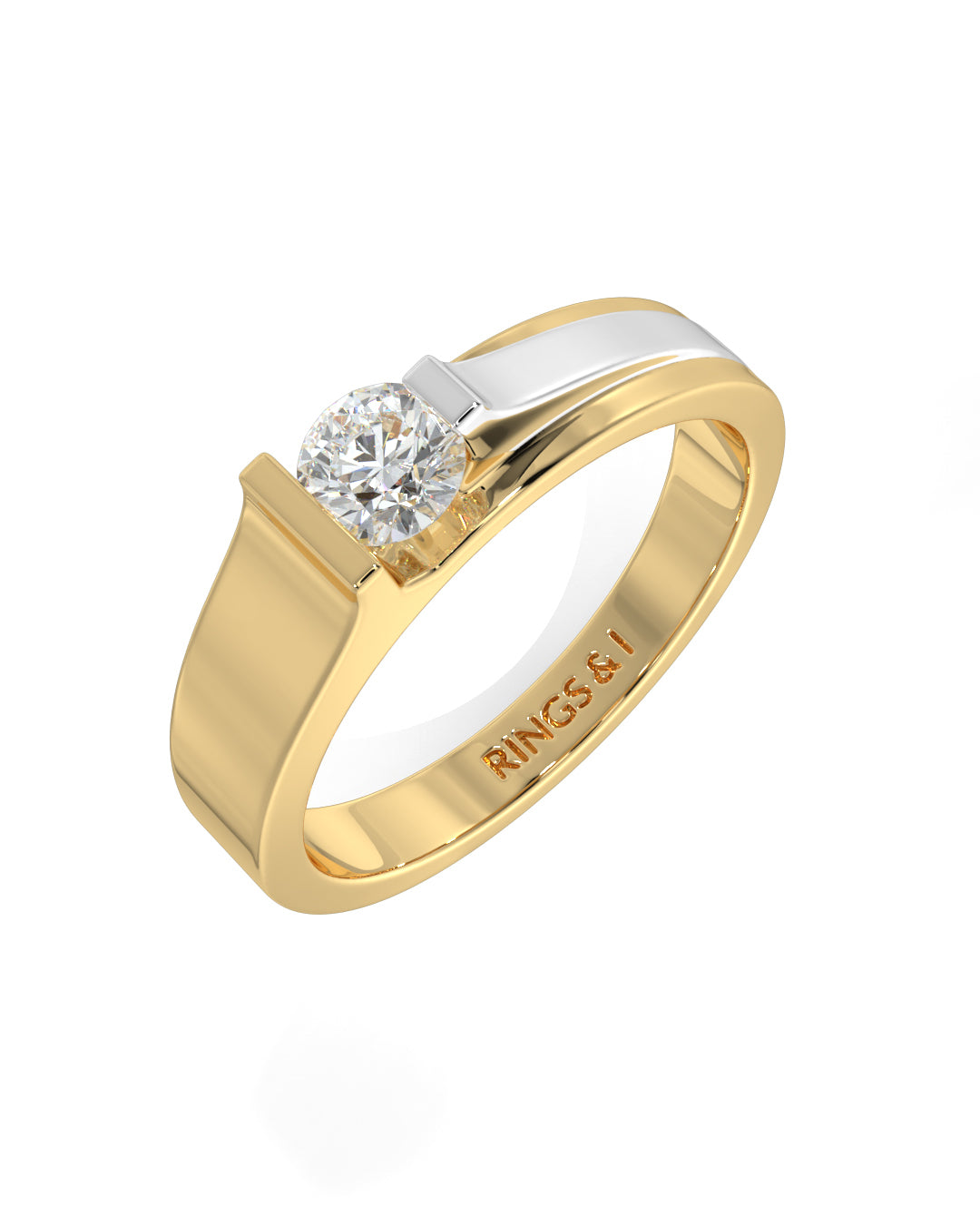 Sleek Solitaire Men Ring – Rings & I